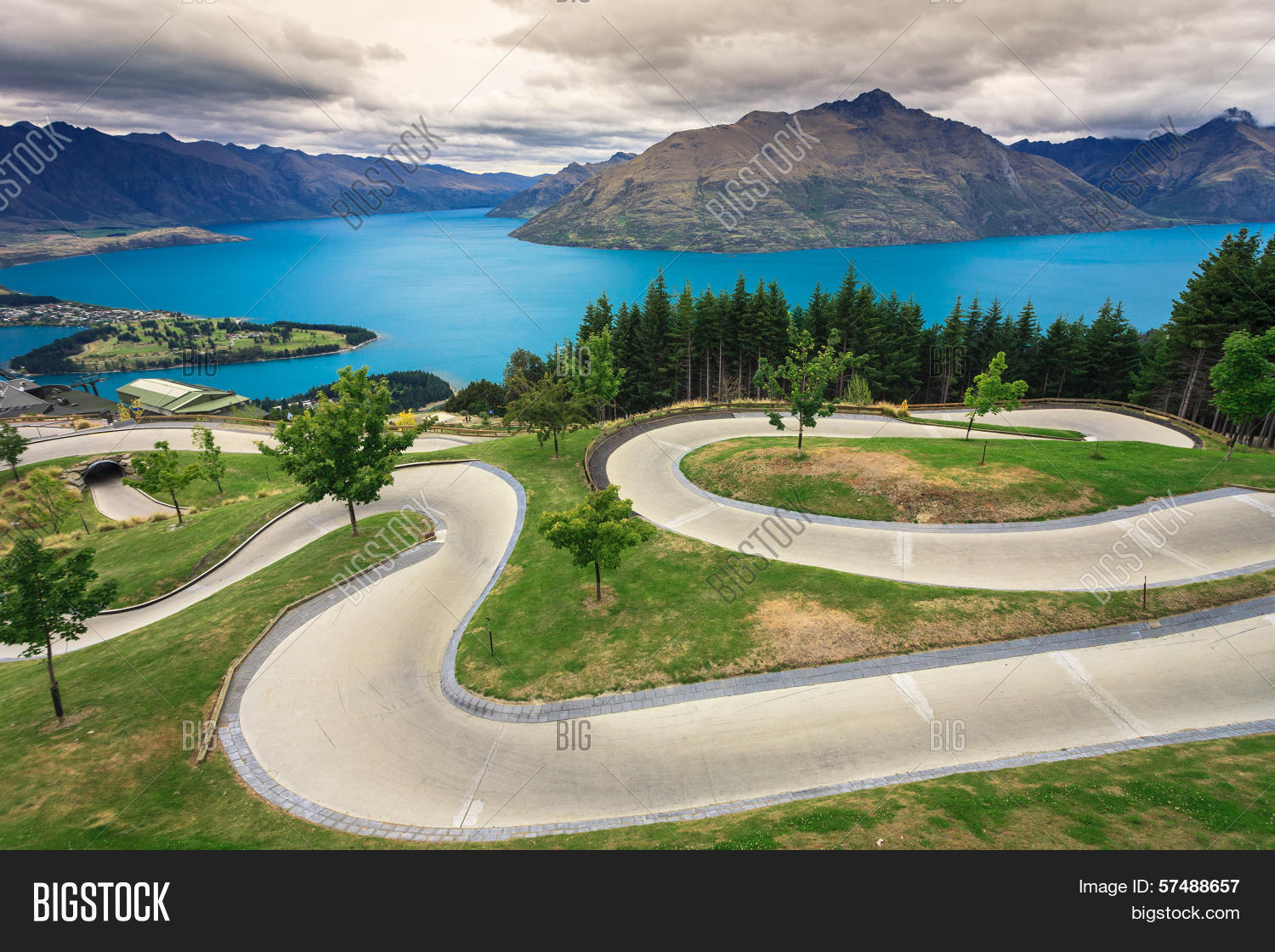 Luge Track Beautiful Image & Photo (Free Trial) | Bigstock