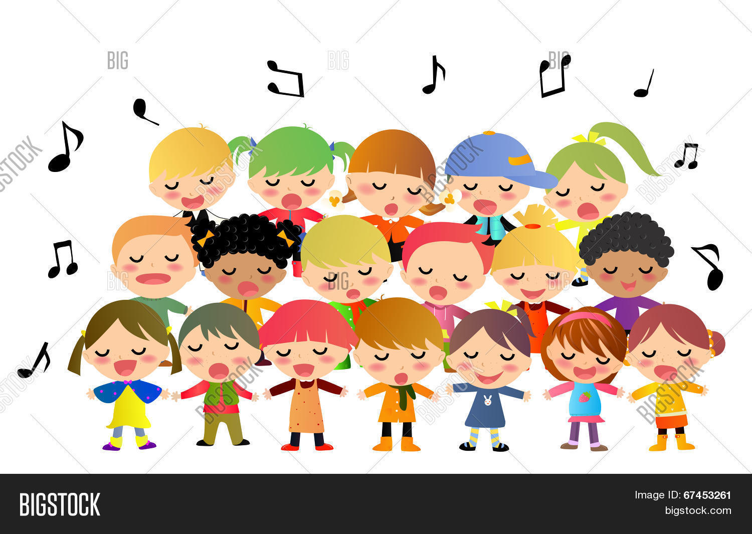 Children Singing Vector & Photo (Free Trial) | Bigstock