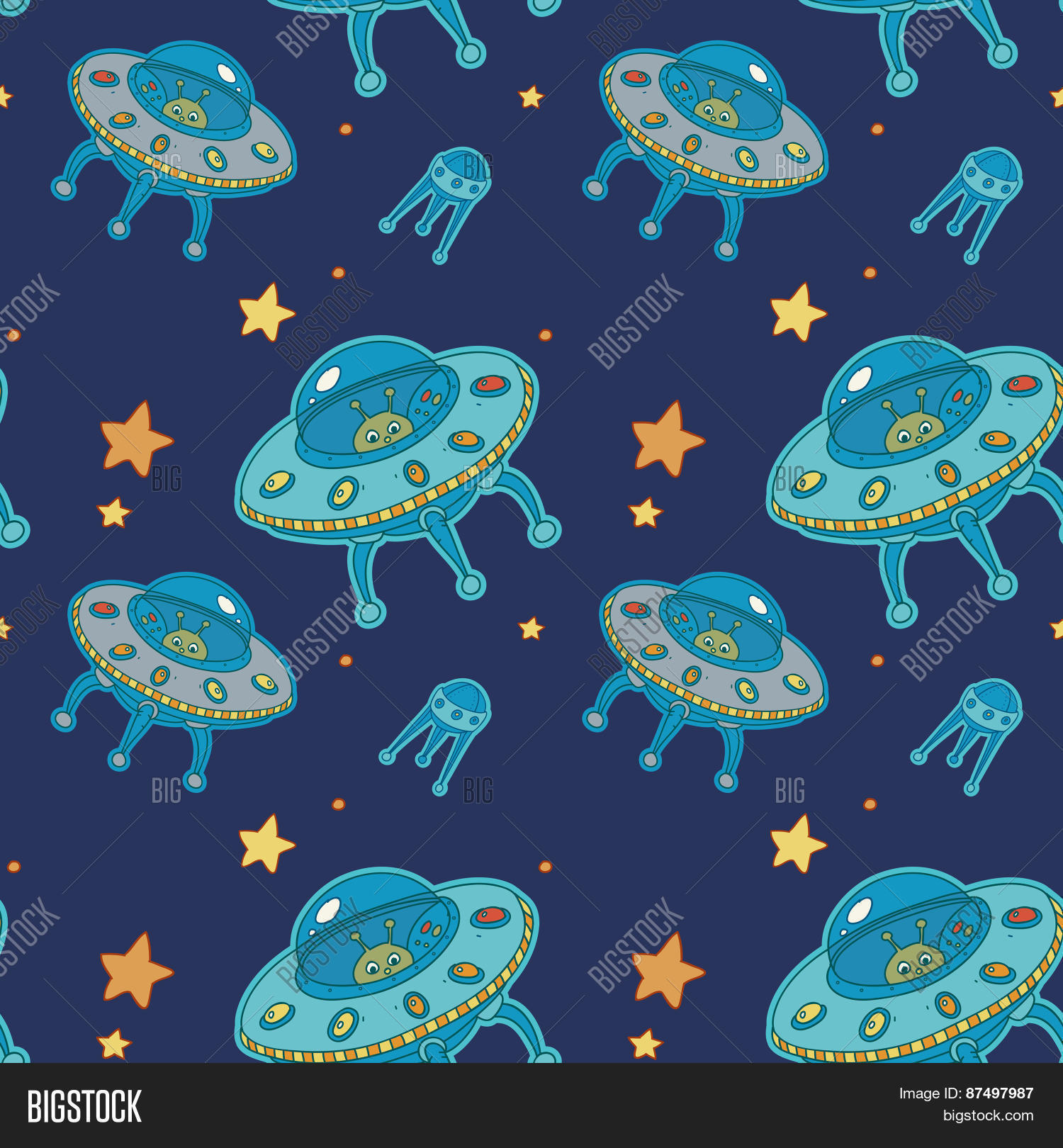 Ufo Pattern Vector & Photo (Free Trial) | Bigstock