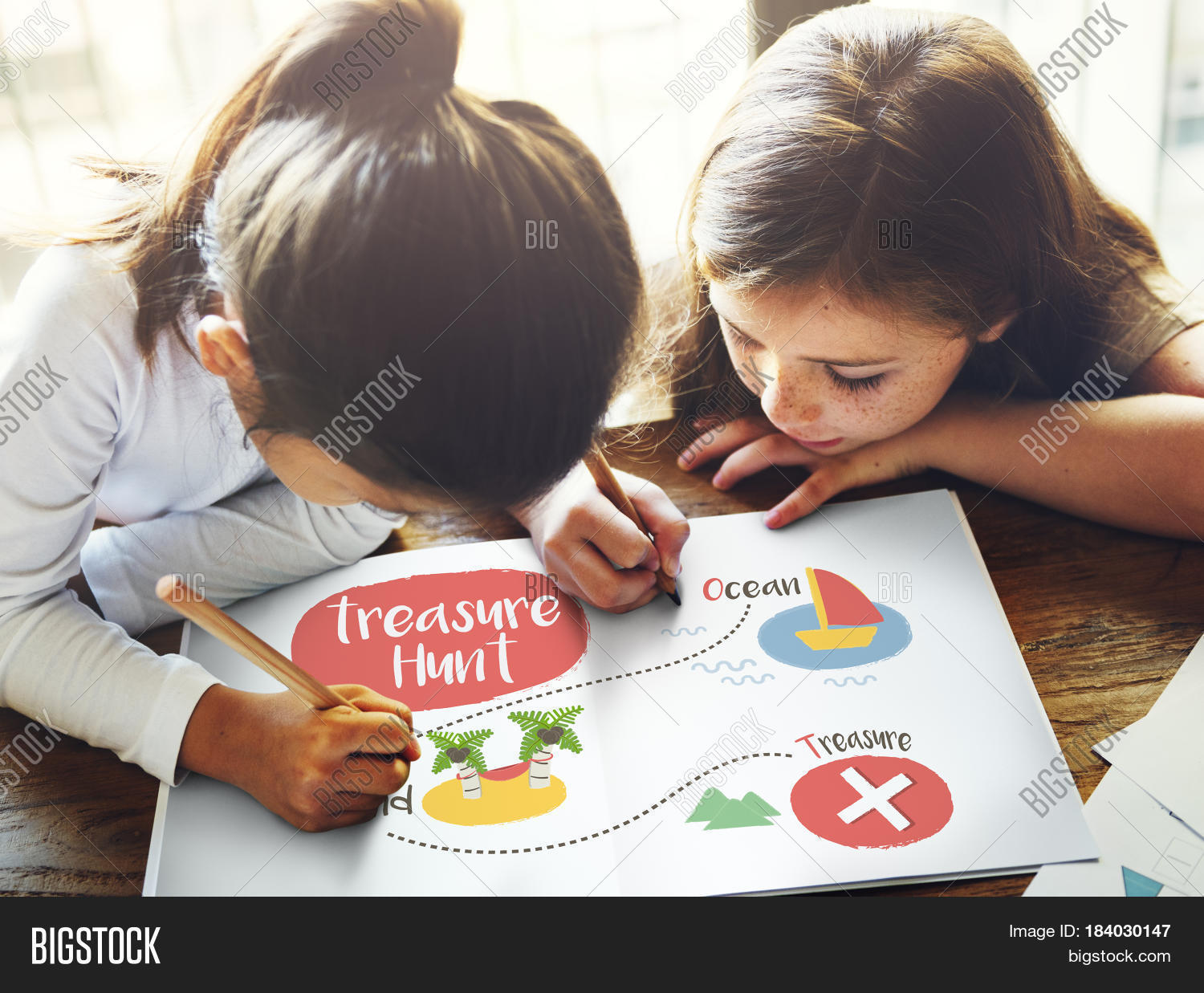 Kids Playing Treasure Image & Photo (Free Trial) | Bigstock