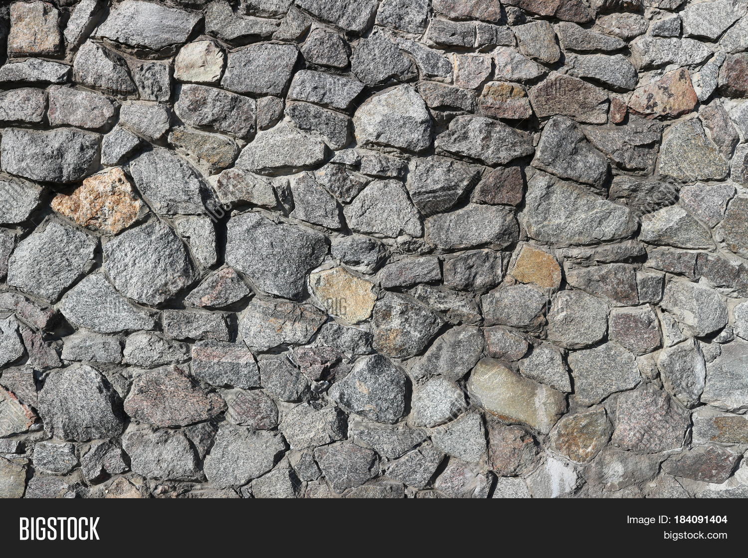 Rubble Gray Stone Wall Image & Photo (Free Trial) | Bigstock