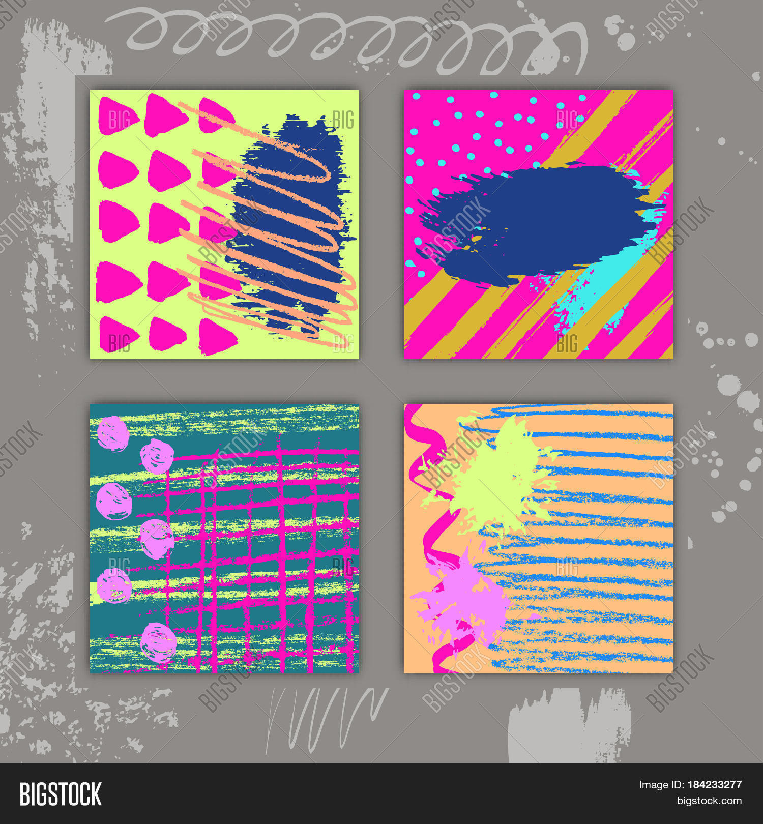 Set Square Cards Hand Vector & Photo (Free Trial) | Bigstock