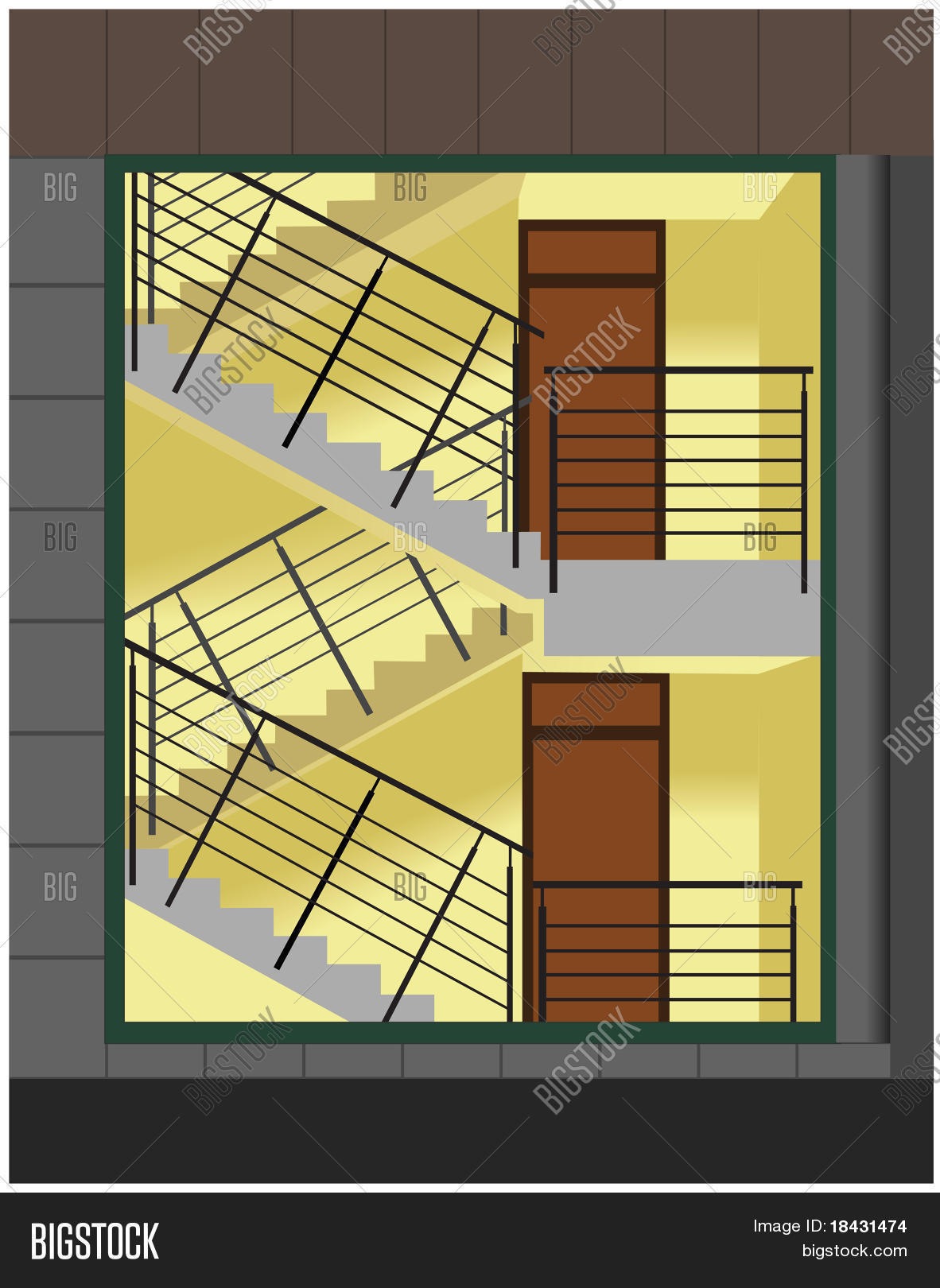 View On Staircase Vector & Photo (Free Trial) | Bigstock
