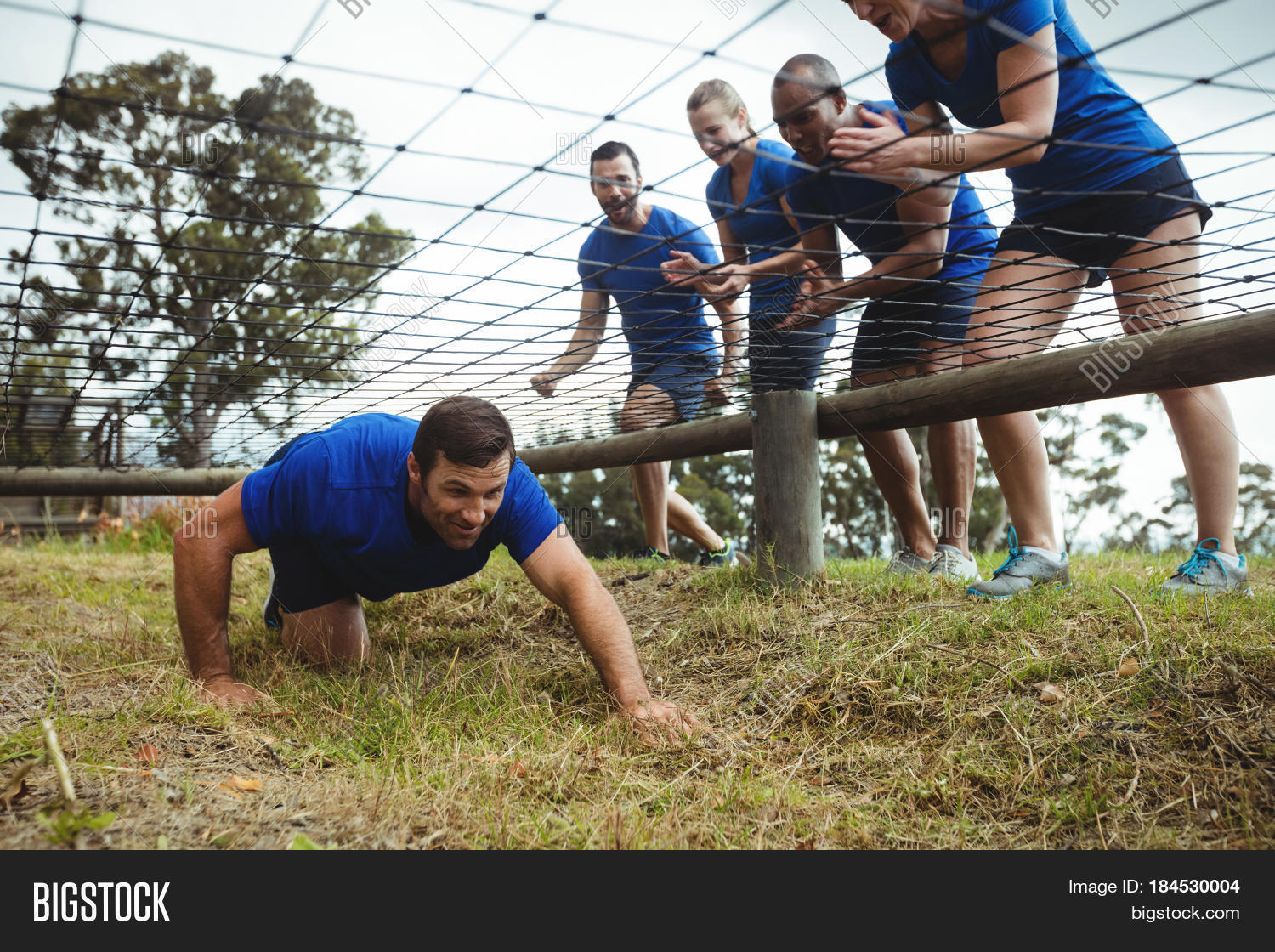 Fit Man Crawling Under Image & Photo (Free Trial) | Bigstock