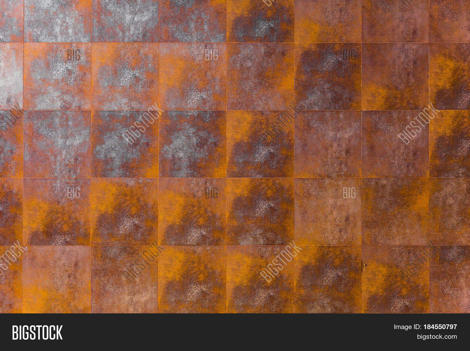 Rusty Metal Tile Wall Image & Photo (Free Trial) | Bigstock