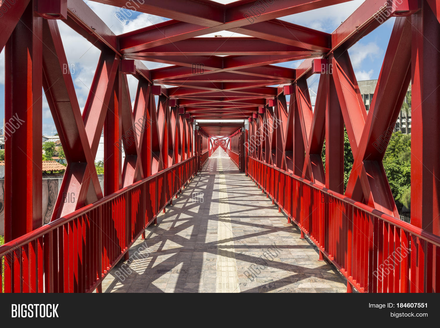 Red Catwalk Bridge Image & Photo (Free Trial) | Bigstock