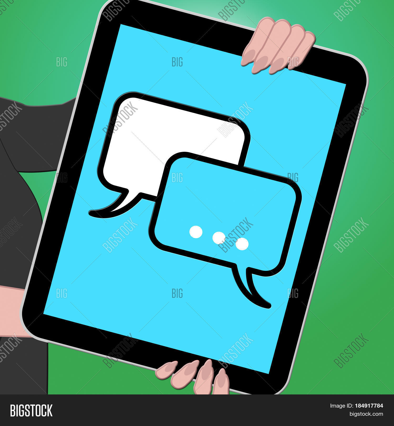 Voip Tablet Shows Image & Photo (Free Trial) | Bigstock