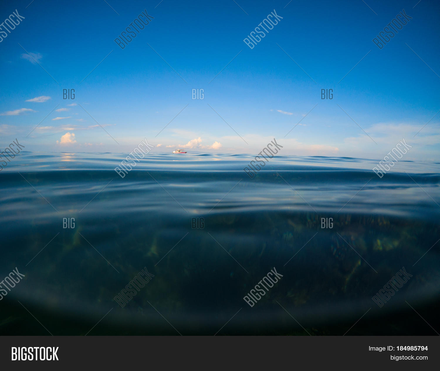 Ocean Deep Blue Sky Image & Photo (Free Trial) | Bigstock
