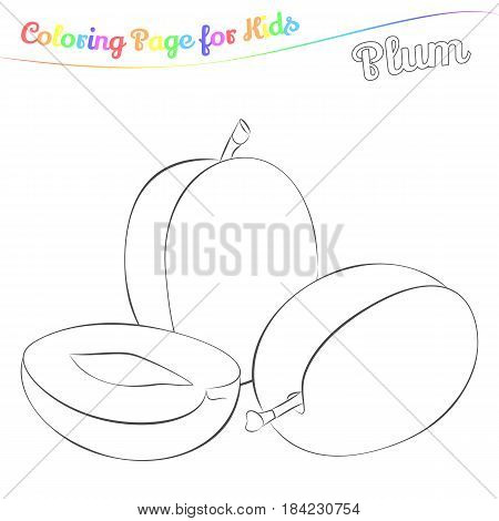 Vector y foto Yummy Plum Coloring (prueba gratis) | Bigstock