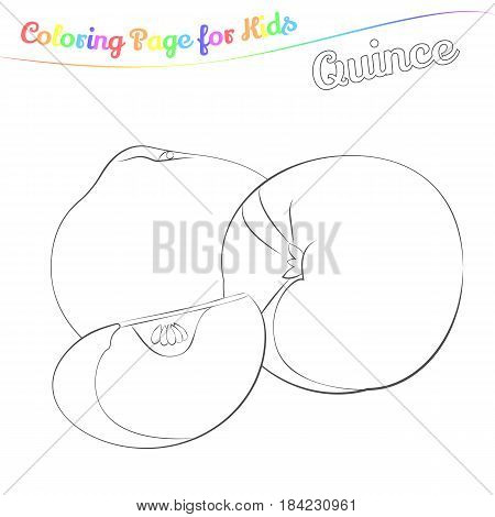 Yummy Quince Coloring Vector & Photo (Free Trial) | Bigstock