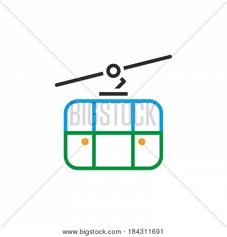 Vector y foto Cableway Line Icon (prueba gratis) | Bigstock