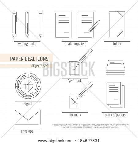 Isolated Set Line Art Vector & Photo (Free Trial) | Bigstock