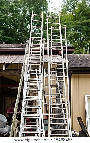 Ladders Leaning Image & Photo (Free Trial) | Bigstock