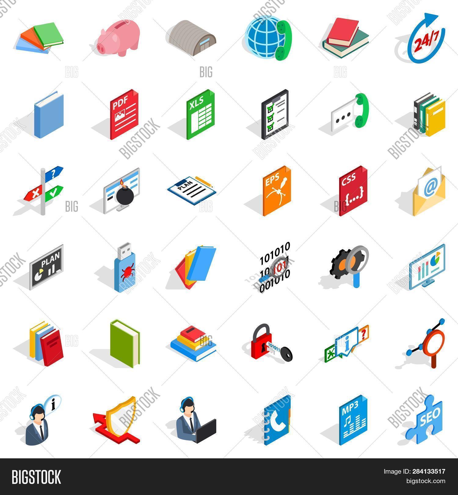 Elearning Icons Set. Image & Photo (Free Trial) | Bigstock