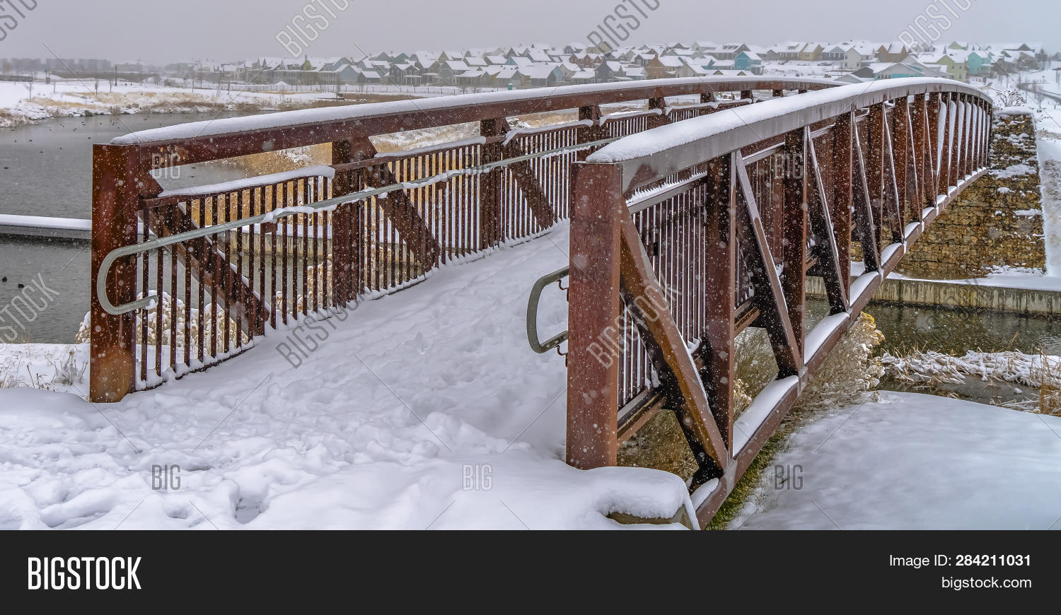 Winter Daybreak Bridge Image & Photo (Free Trial) | Bigstock