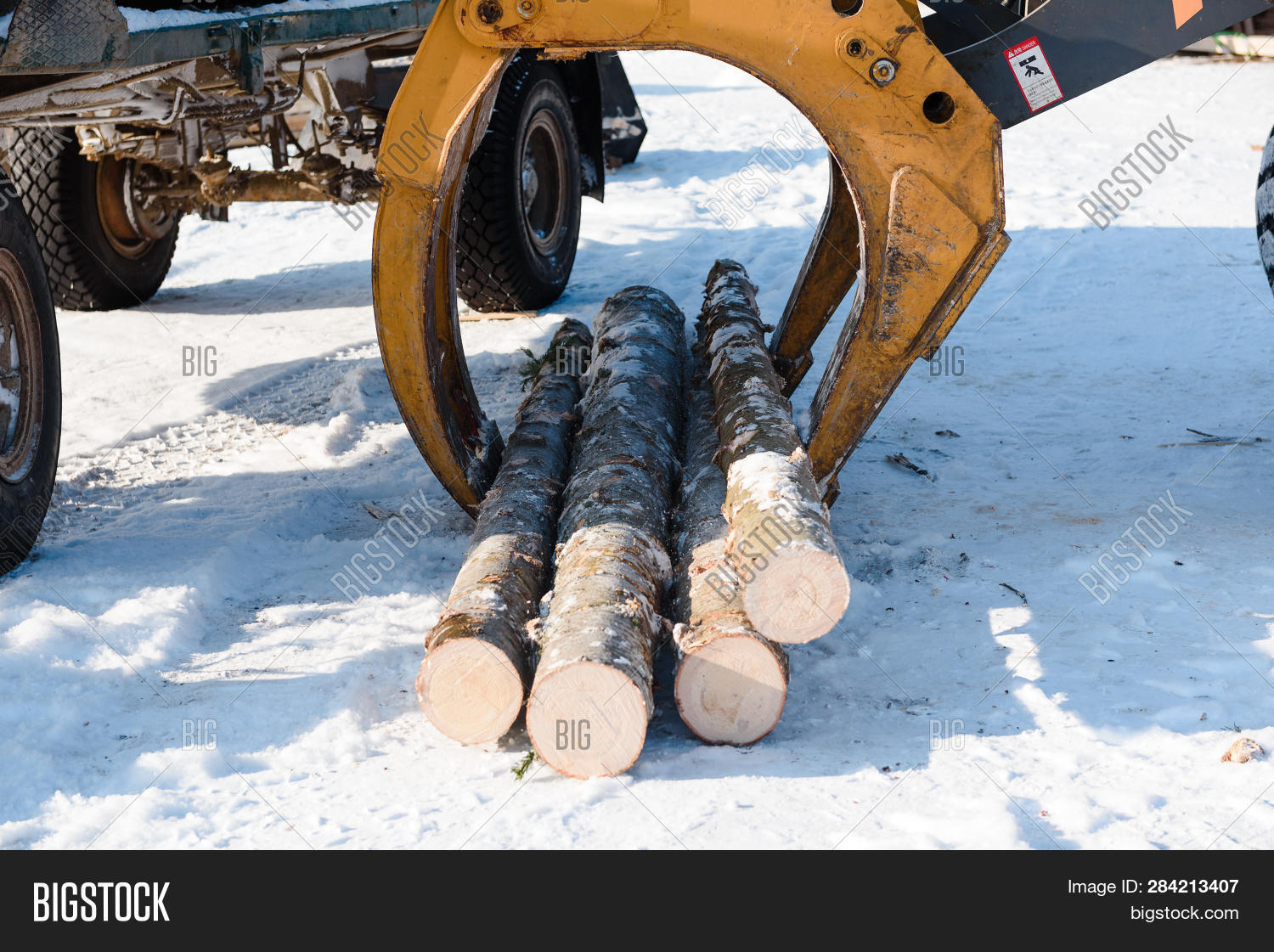 Tractor Loads Logs. Image & Photo (Free Trial) | Bigstock
