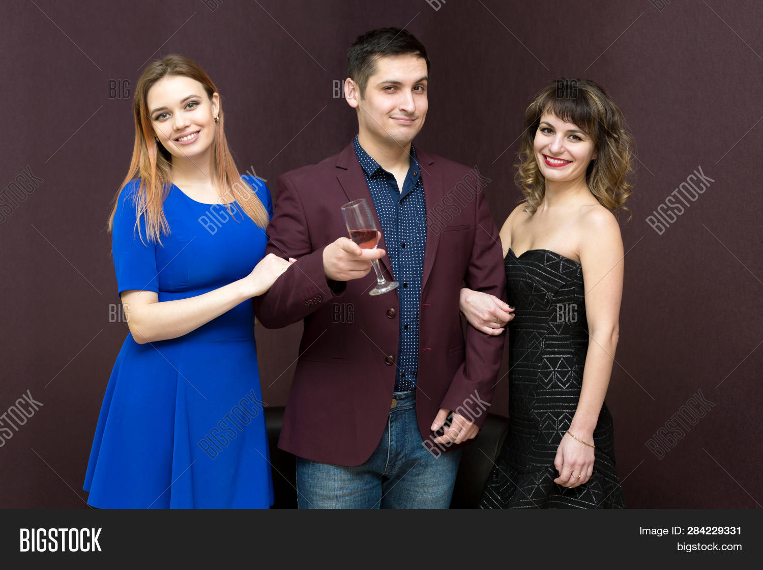 Man Company Two Girls Image & Photo (Free Trial) | Bigstock