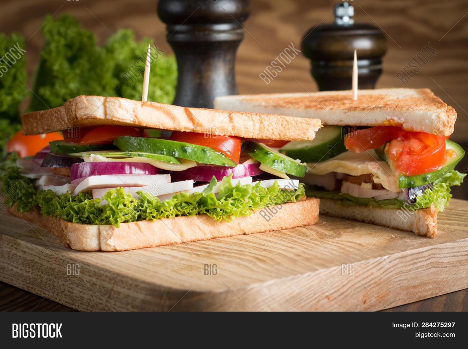Close- Two Sandwiches Image & Photo (Free Trial) | Bigstock