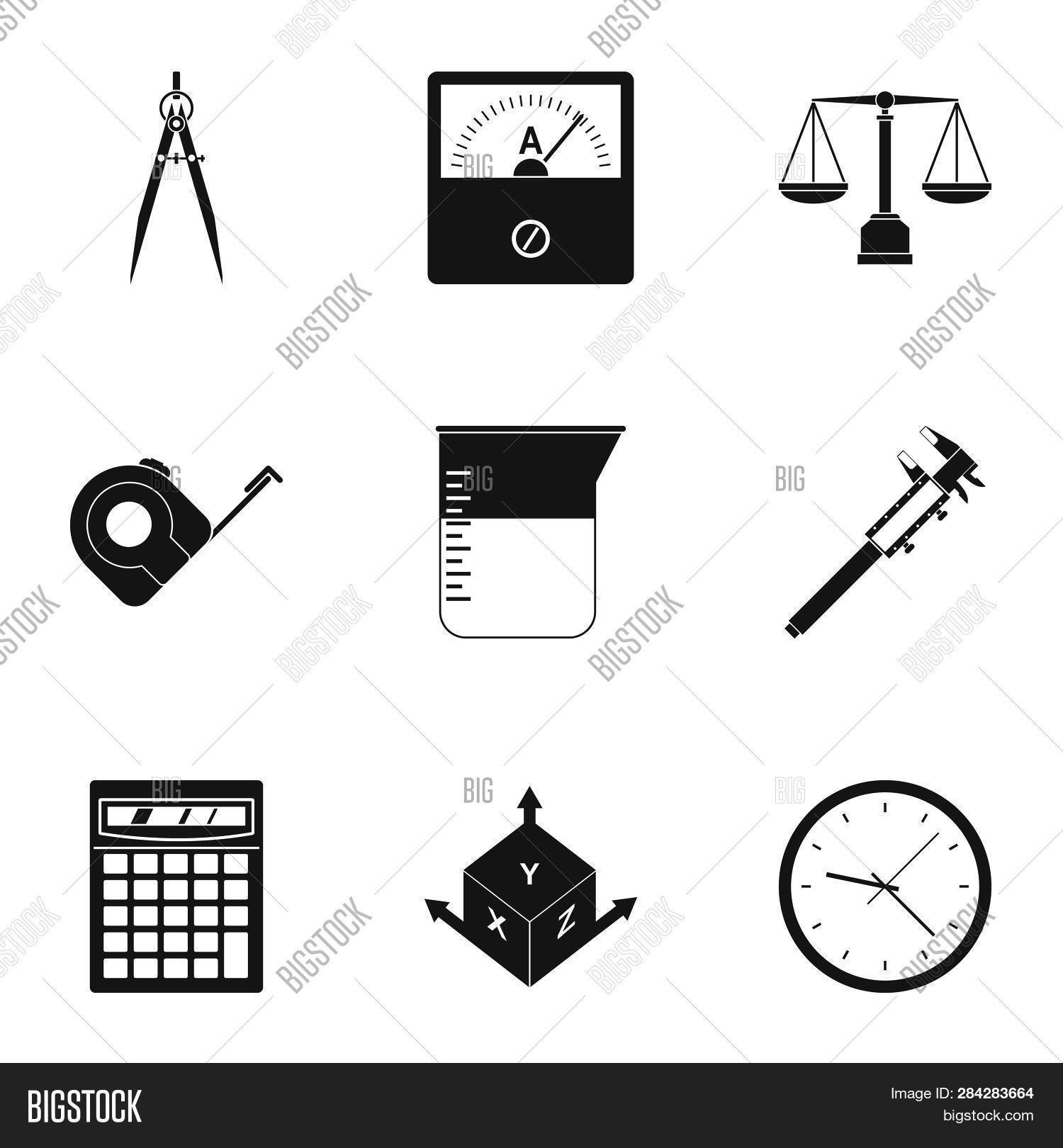Measure Tools Icon Set Image & Photo (Free Trial) | Bigstock