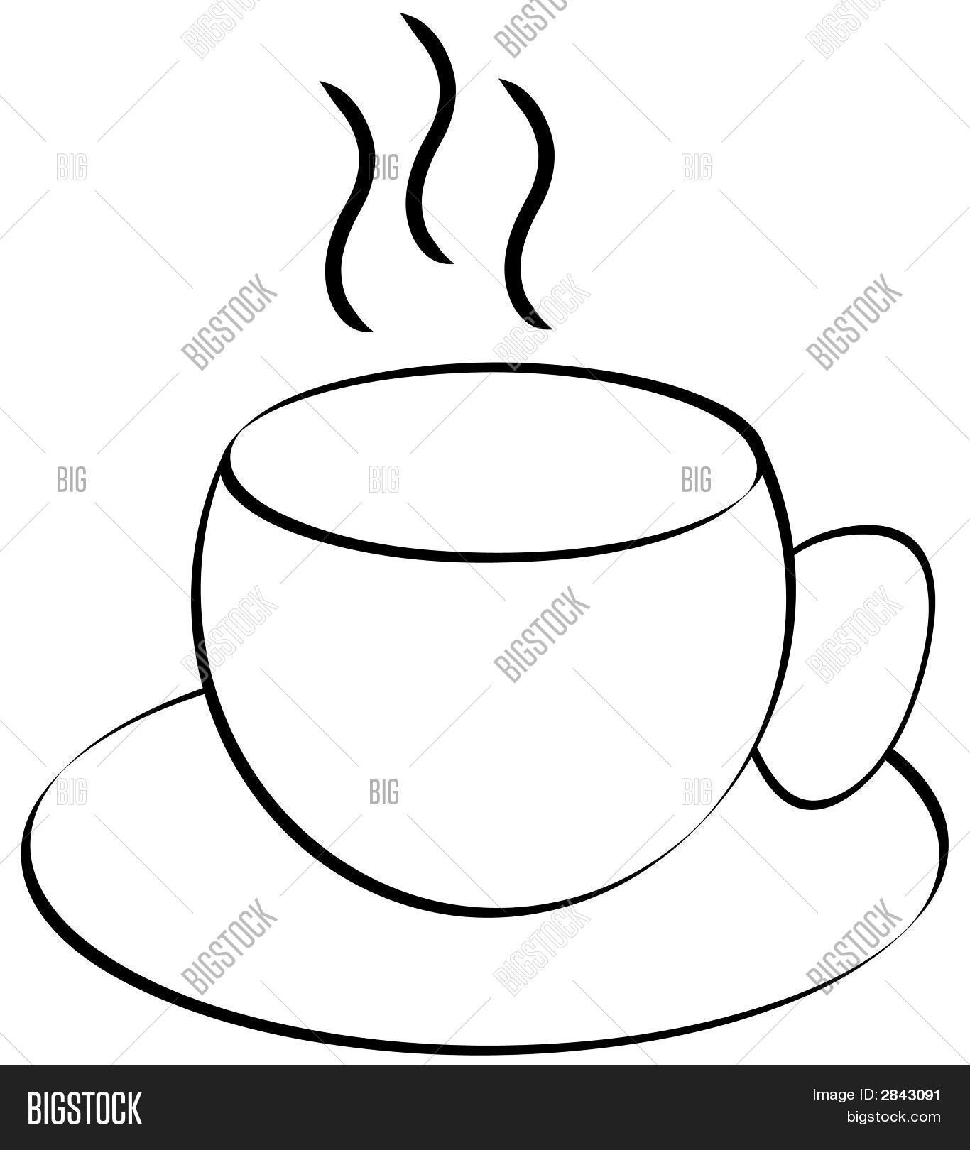 Coffee Mug Outline Image & Photo (Free Trial) | Bigstock