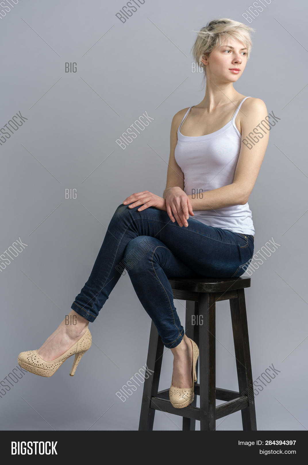 Model Sitting On Image & Photo (Free Trial) | Bigstock