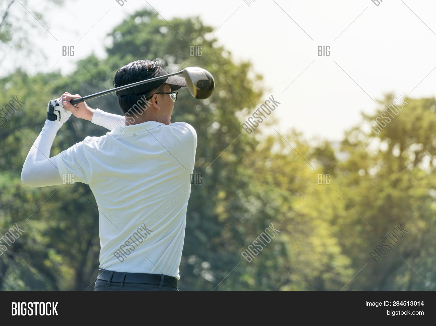 Back Golf Player White Image & Photo (Free Trial) | Bigstock