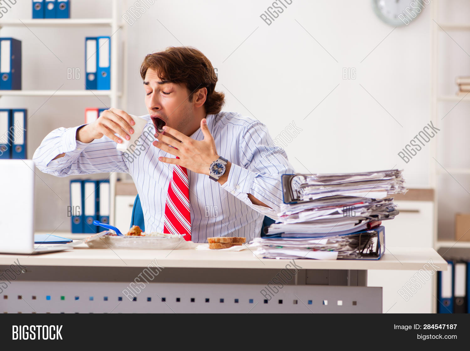 Man Having Meal Work Image & Photo (Free Trial) | Bigstock