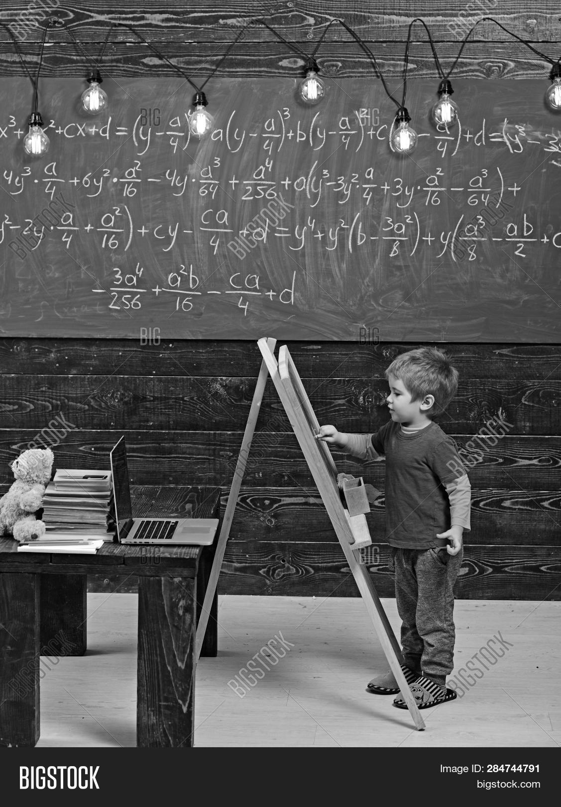 Little Boy Writing On Image & Photo (Free Trial) | Bigstock