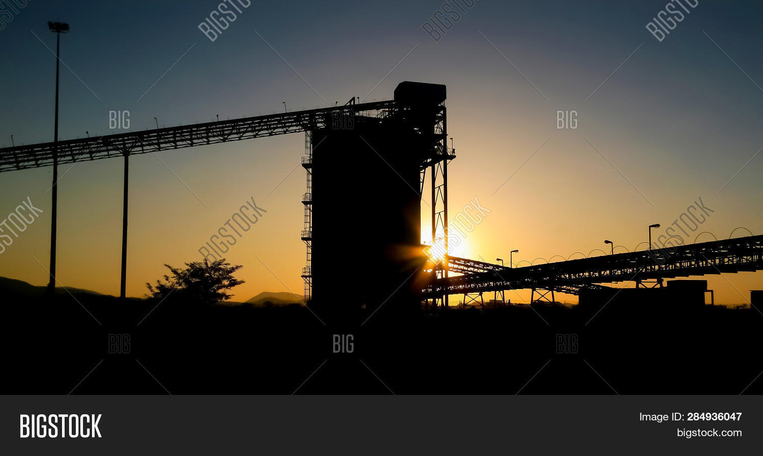 Silhouette Mining Silo Image & Photo (Free Trial) | Bigstock