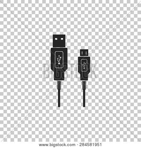 Usb Micro Cables Icon Vector & Photo (Free Trial) | Bigstock
