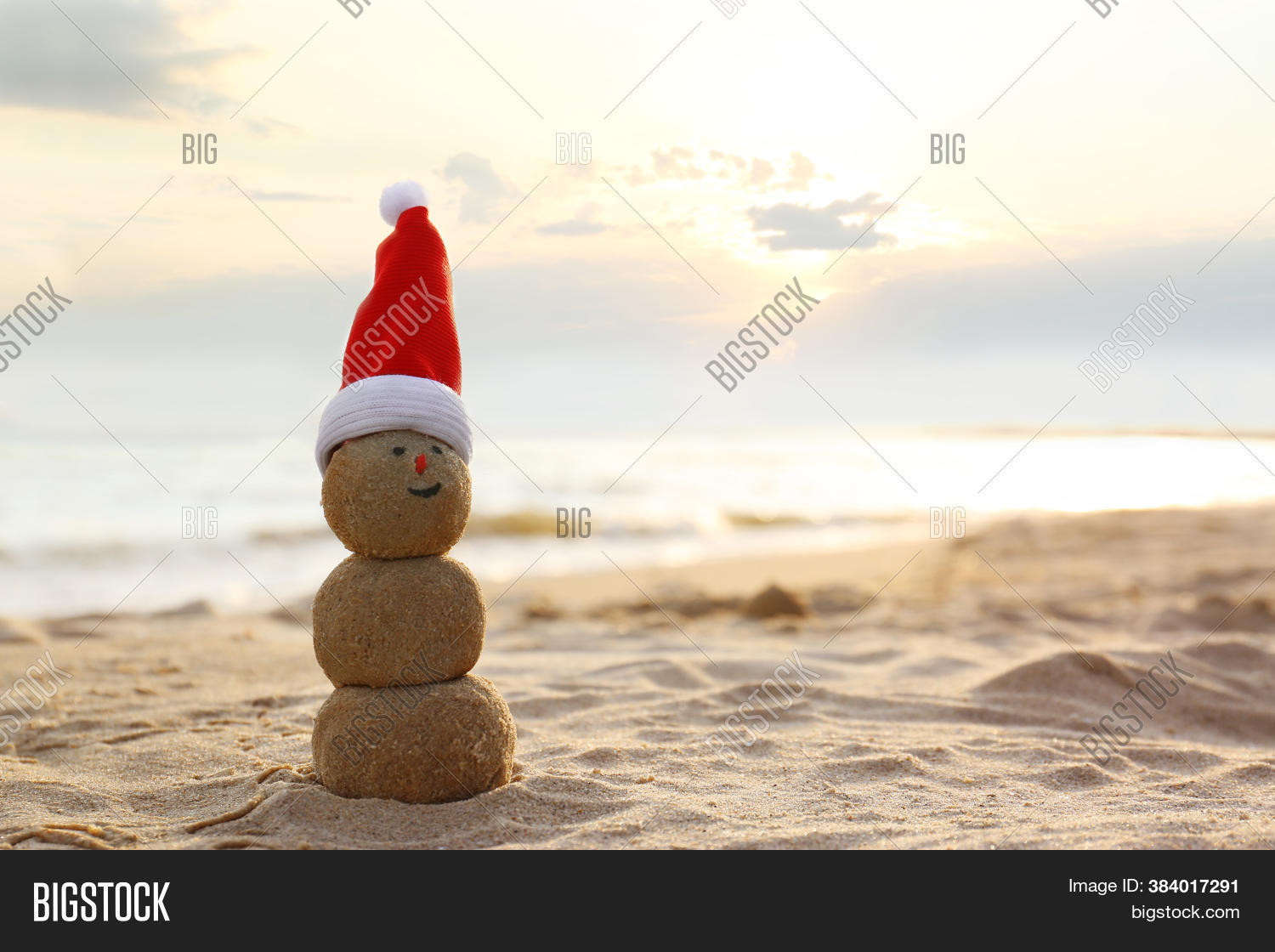 Snowman Made Sand Image & Photo (Free Trial) | Bigstock