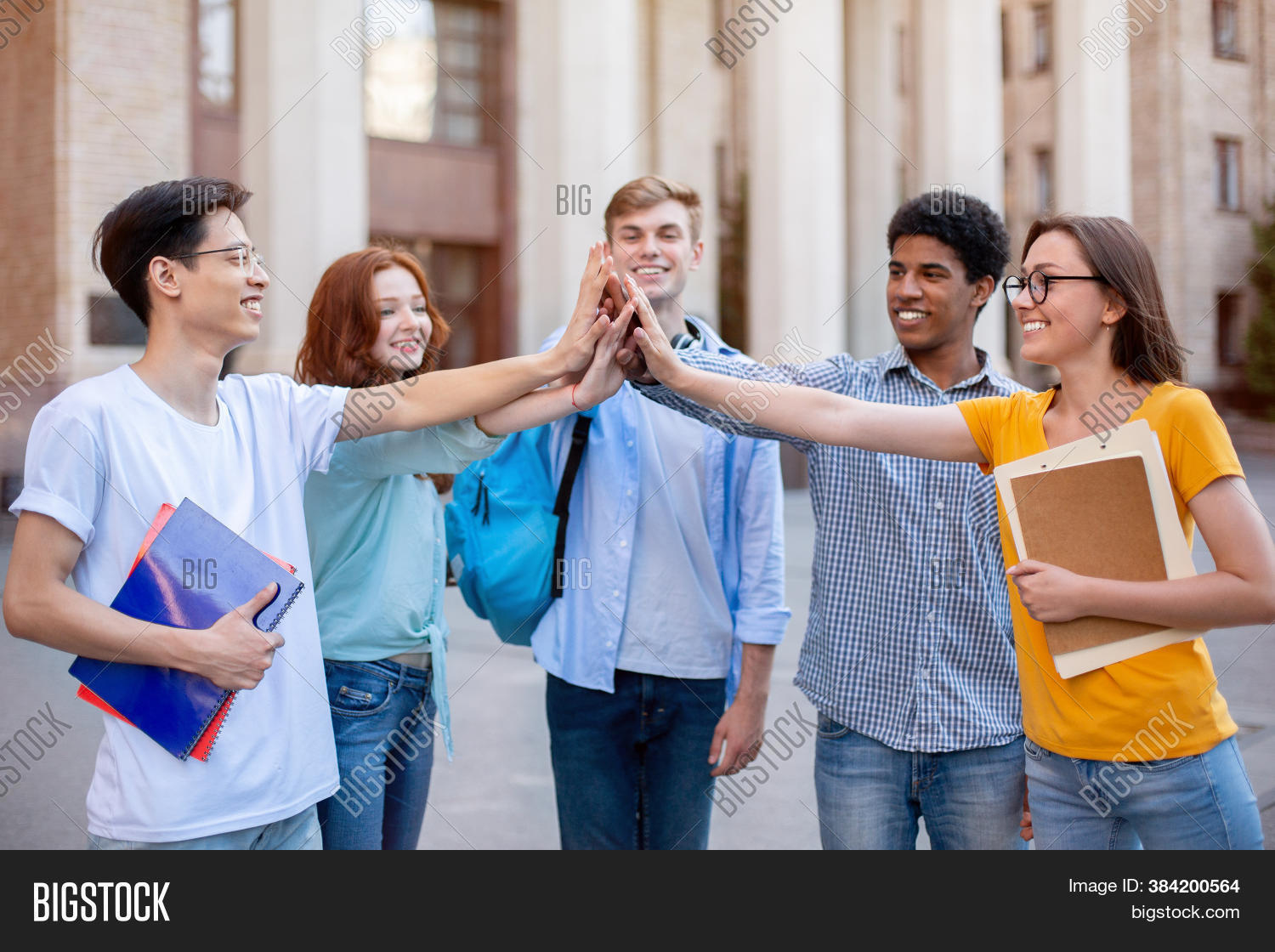 Happy Students Giving Image & Photo (Free Trial) | Bigstock