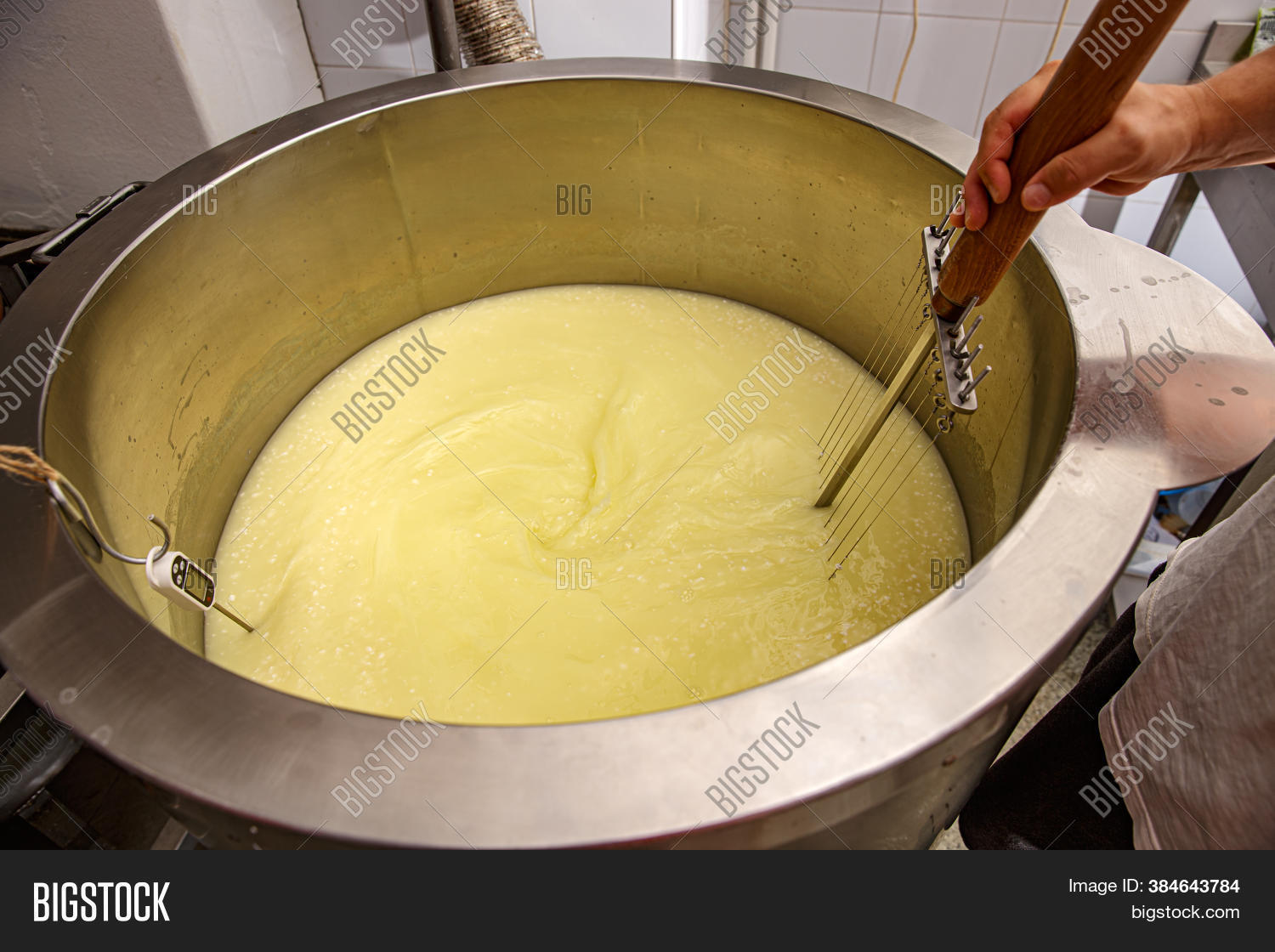 Cheese Maker Mixing Image & Photo (Free Trial) | Bigstock