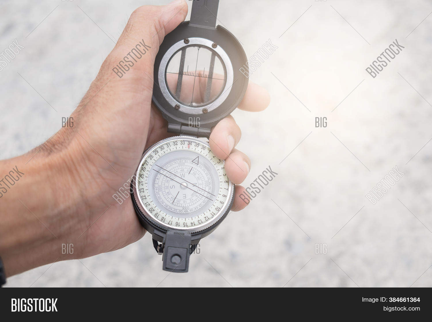 Man Holding Compass On Image & Photo (Free Trial) | Bigstock