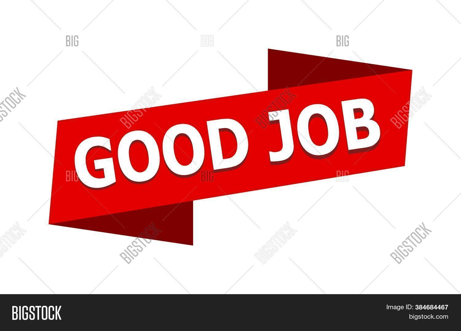 Good Job Red Banner Image & Photo (Free Trial) | Bigstock