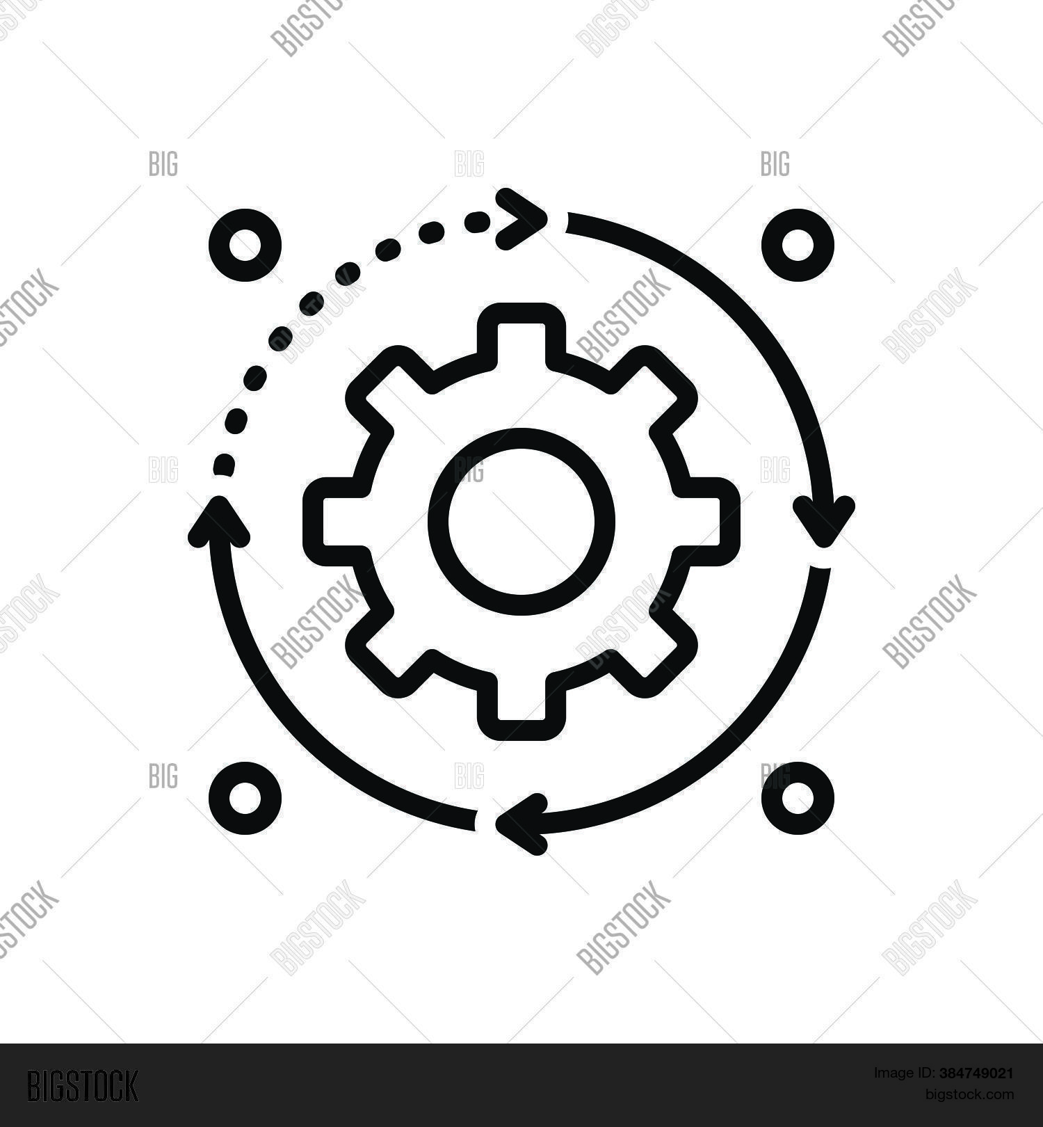 Black Line Icon Vector & Photo (Free Trial) | Bigstock