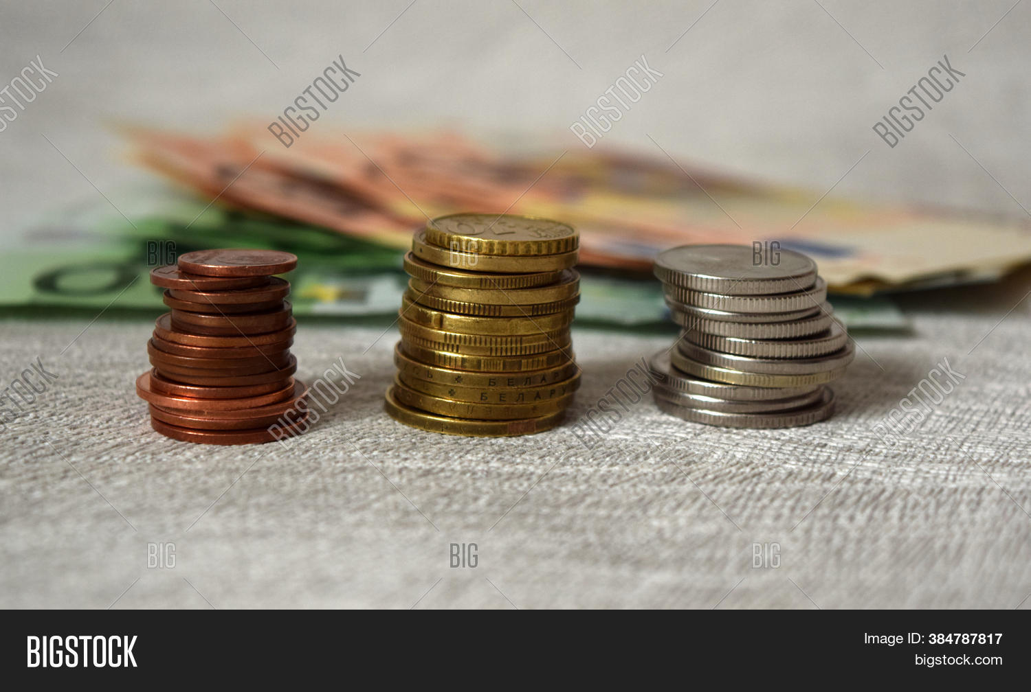 Various Coins Stacked Image & Photo (Free Trial) | Bigstock