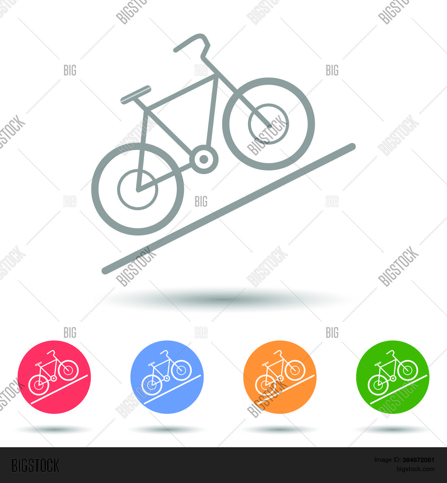 Bicycle Off-road Icon Vector & Photo (Free Trial) | Bigstock