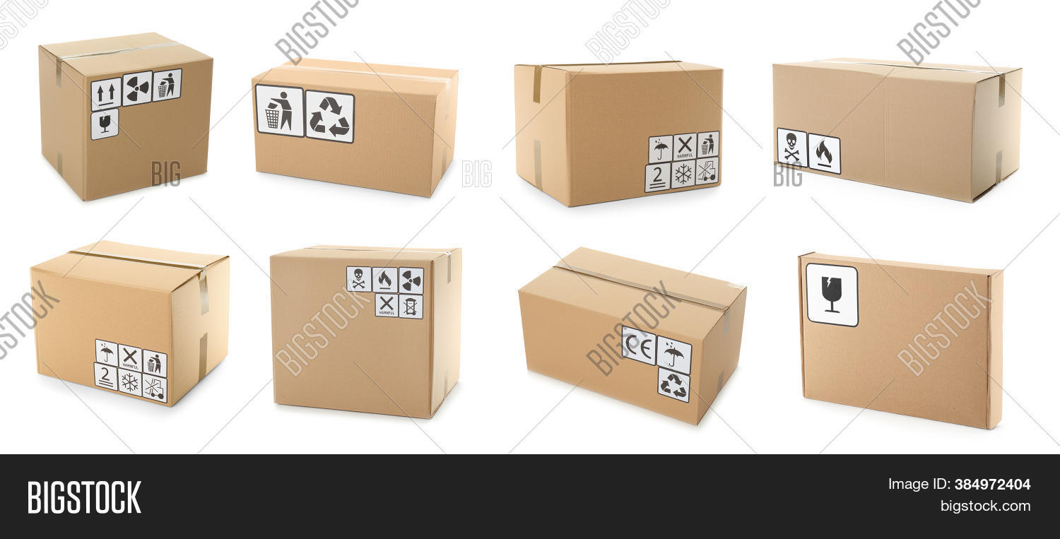 Set Cardboard Boxes Image & Photo (Free Trial) | Bigstock