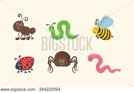 Cute Cartoon Bug Worm Vector & Photo (Free Trial) | Bigstock