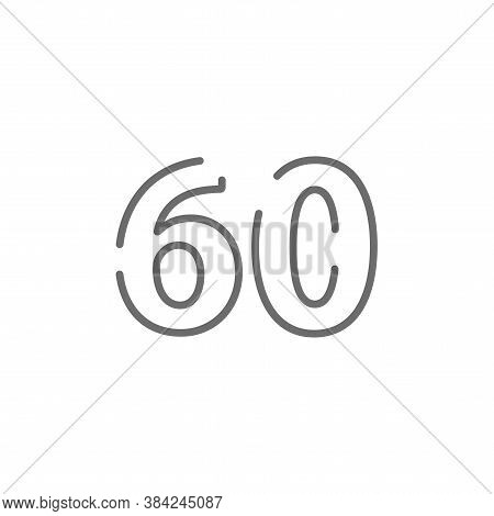 60 Number Line Design Vector & Photo (Free Trial) | Bigstock