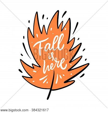 Fall Here Hand Vector & Photo (Free Trial) | Bigstock
