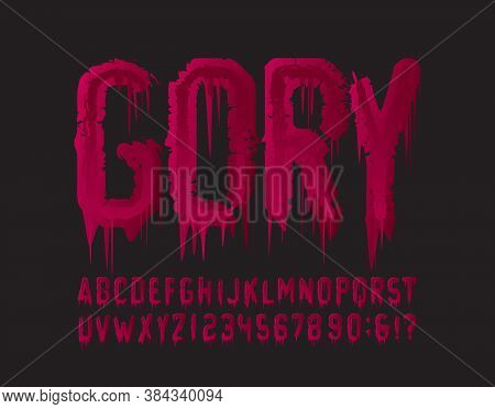 Gory Alphabet Font. Vector & Photo (Free Trial) | Bigstock