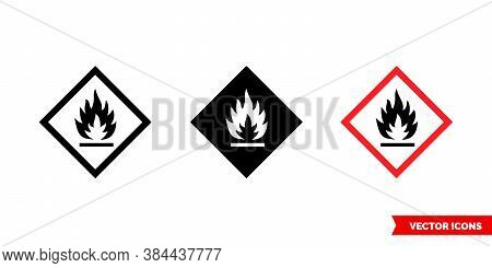 Flammable Hazard Icon Vector & Photo (Free Trial) | Bigstock