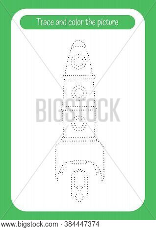 Rocket. Trace Color Vector & Photo (Free Trial) | Bigstock