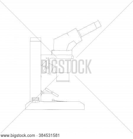 Microscope Outline Vector & Photo (Free Trial) | Bigstock