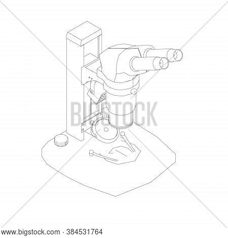 Microscope Outline Vector & Photo (Free Trial) | Bigstock