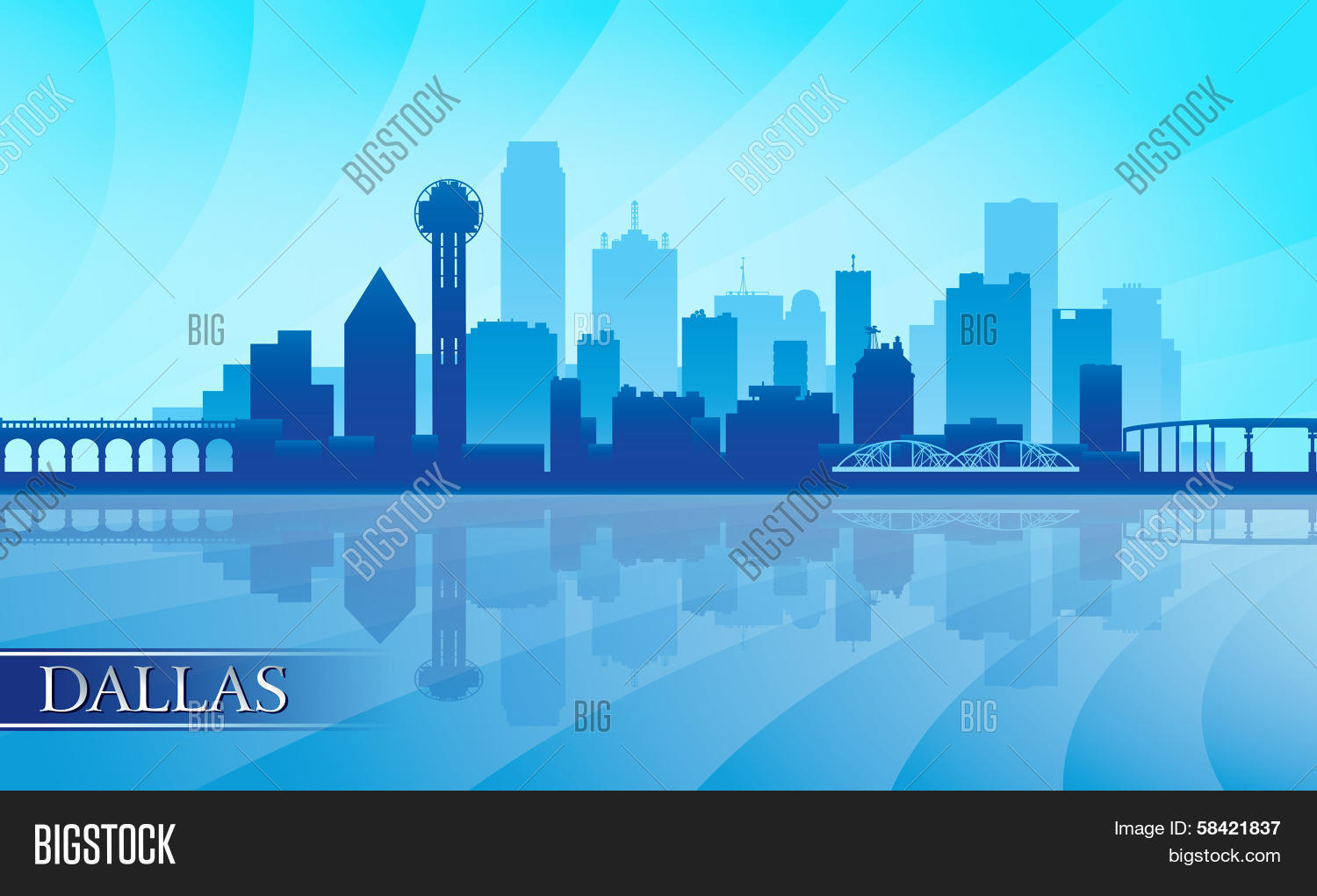 Dallas City Skyline Vector & Photo (Free Trial) | Bigstock