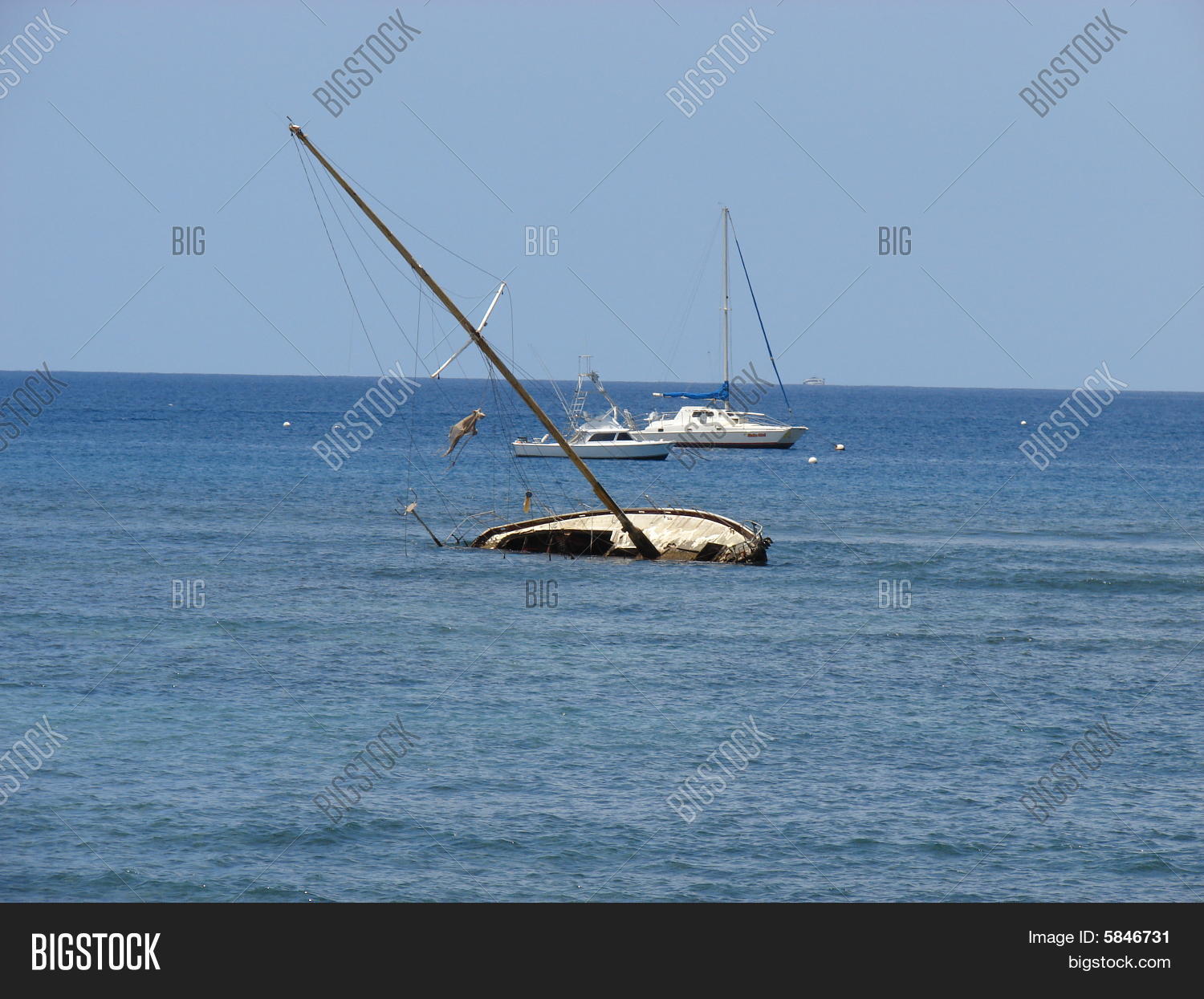 Sinking Boat Off Coast Image & Photo (Free Trial) | Bigstock