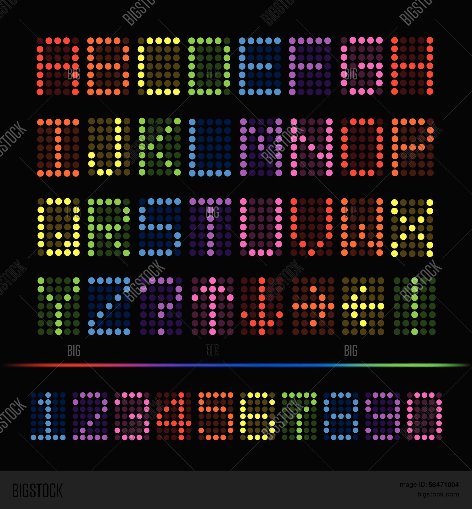 Digital Font Set, Vector & Photo (Free Trial) | Bigstock